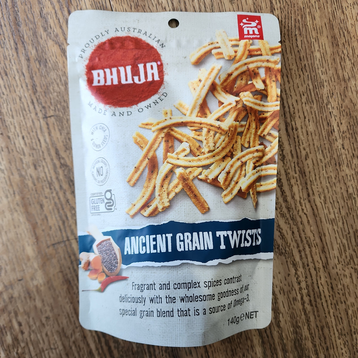 Bhuja Ancient grain twists 140g – Auzi Liquor