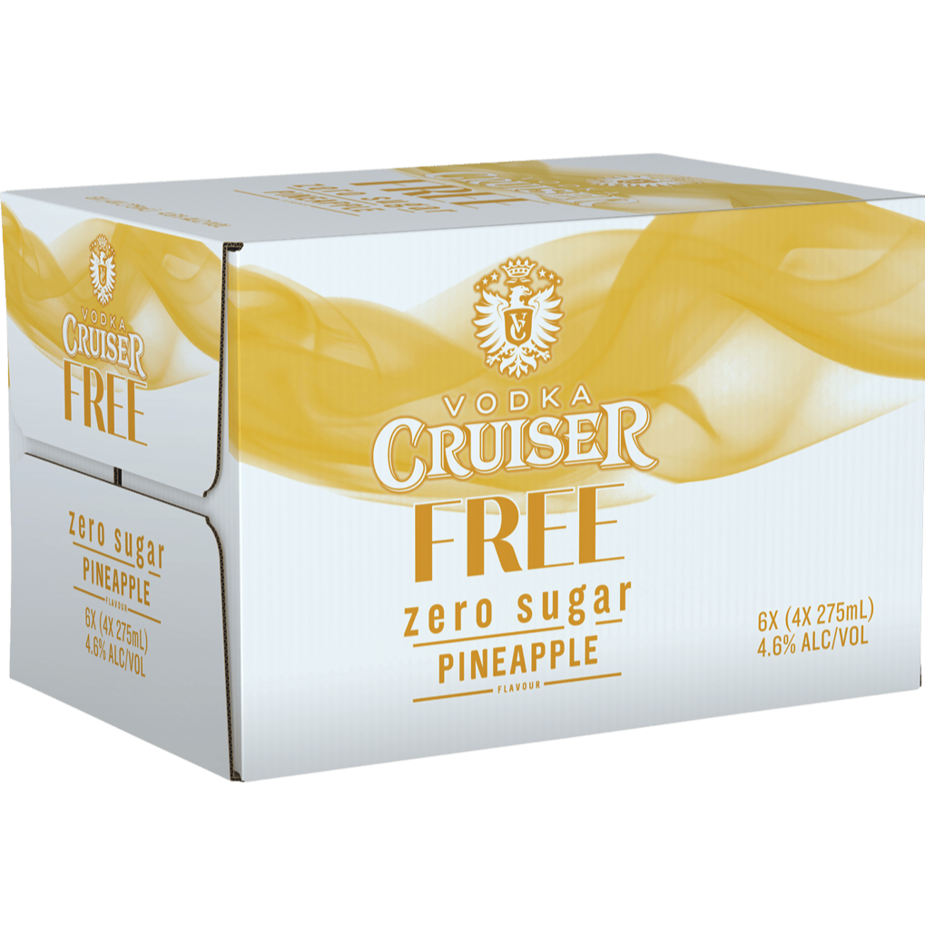 Vodka Cruiser ZERO sugar Pineapple 4.6% 275mL – Auzi Liquor